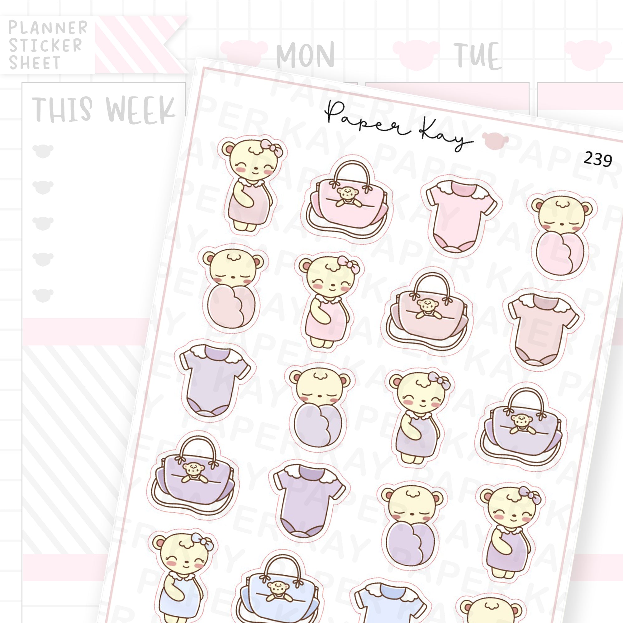 Pregnant Mother and Baby Sticker Sheet – Paper Kay
