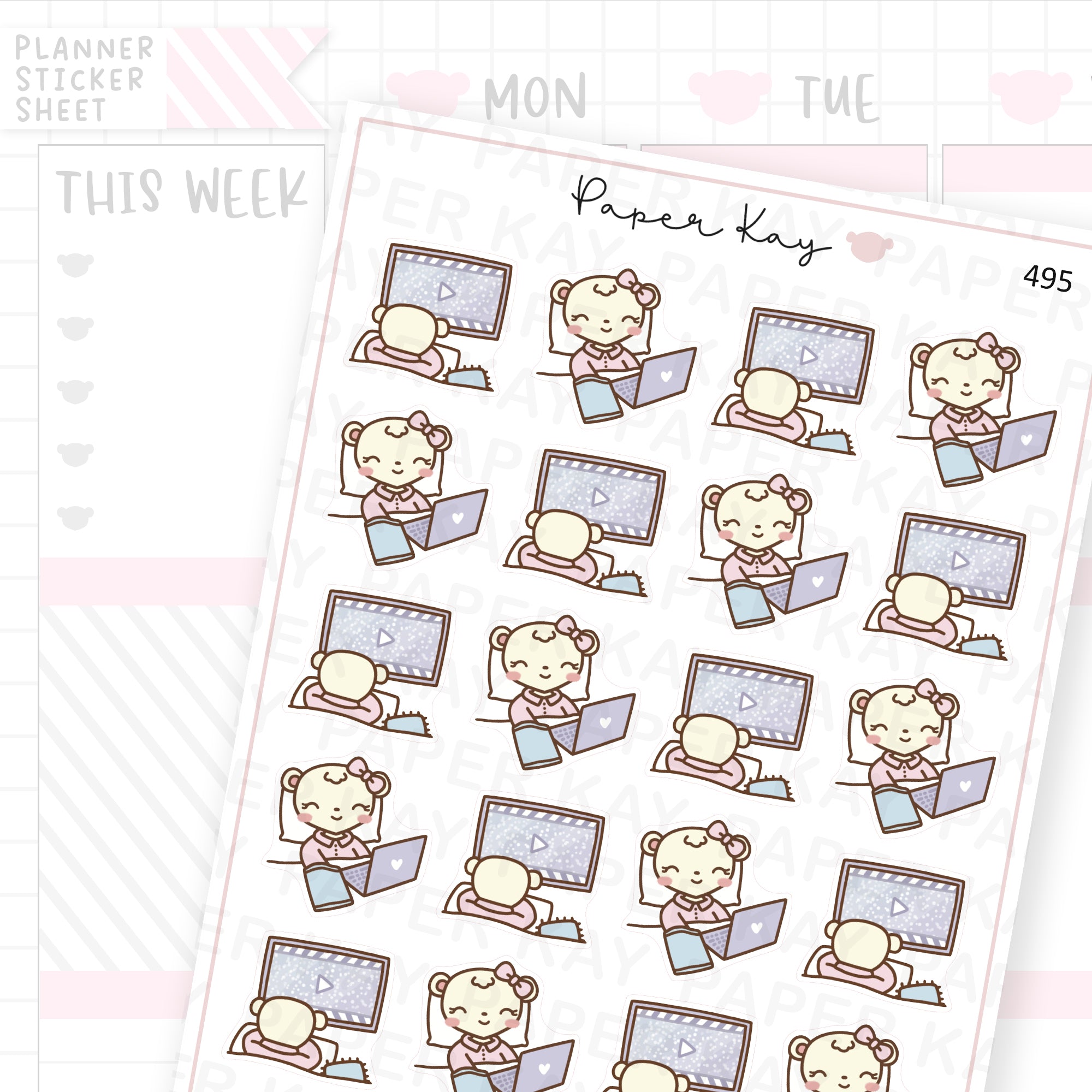 Movie Time Sticker Sheet – Paper Kay