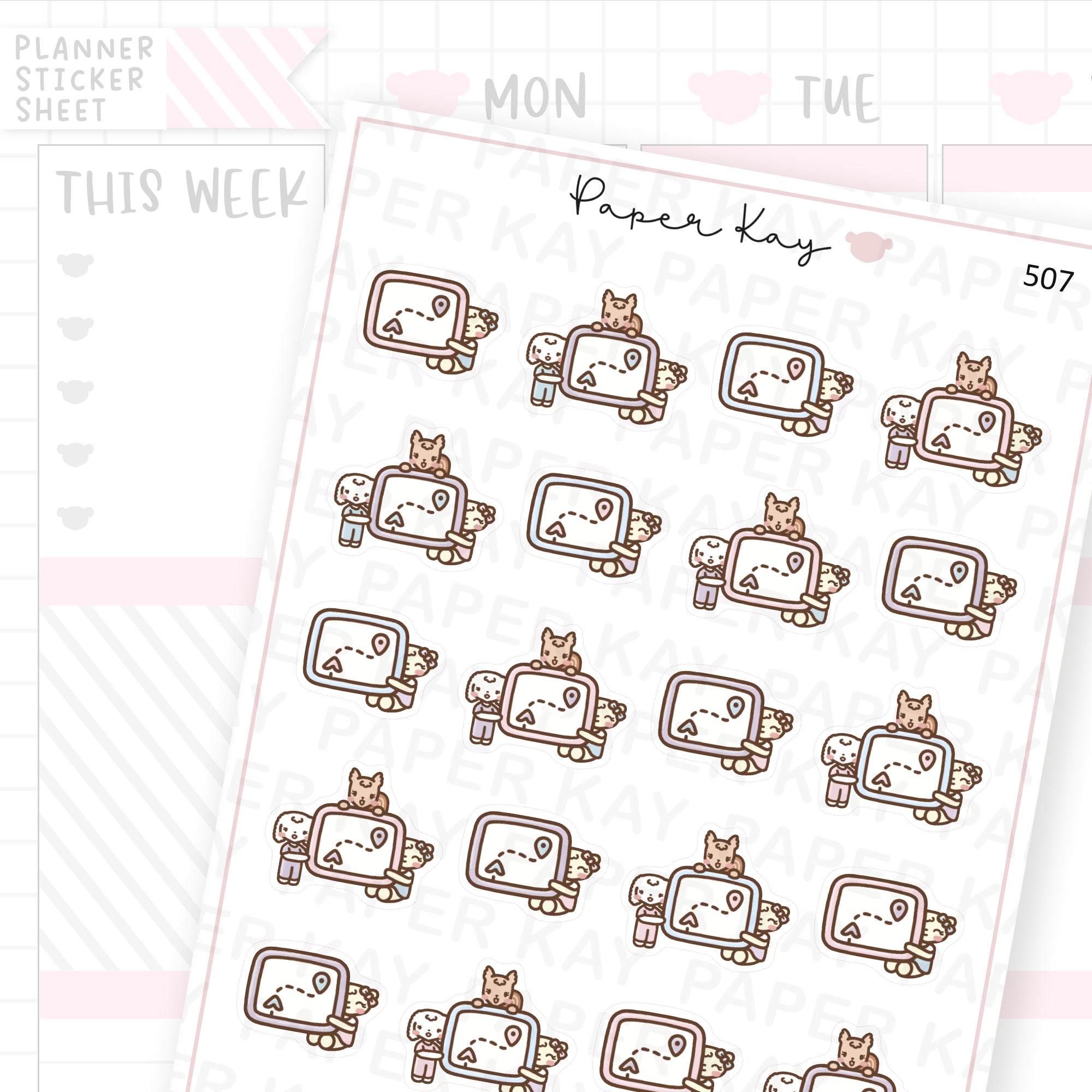 DTB Sat Nav Sticker Sheet – Paper Kay