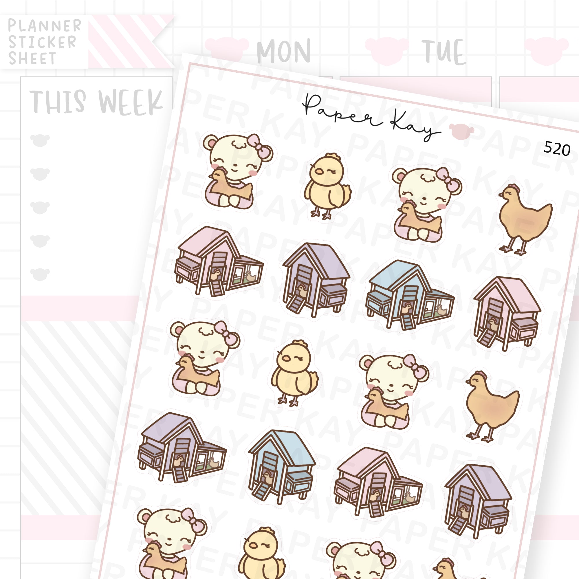 Chicken Coop Sticker Sheet – Paper Kay