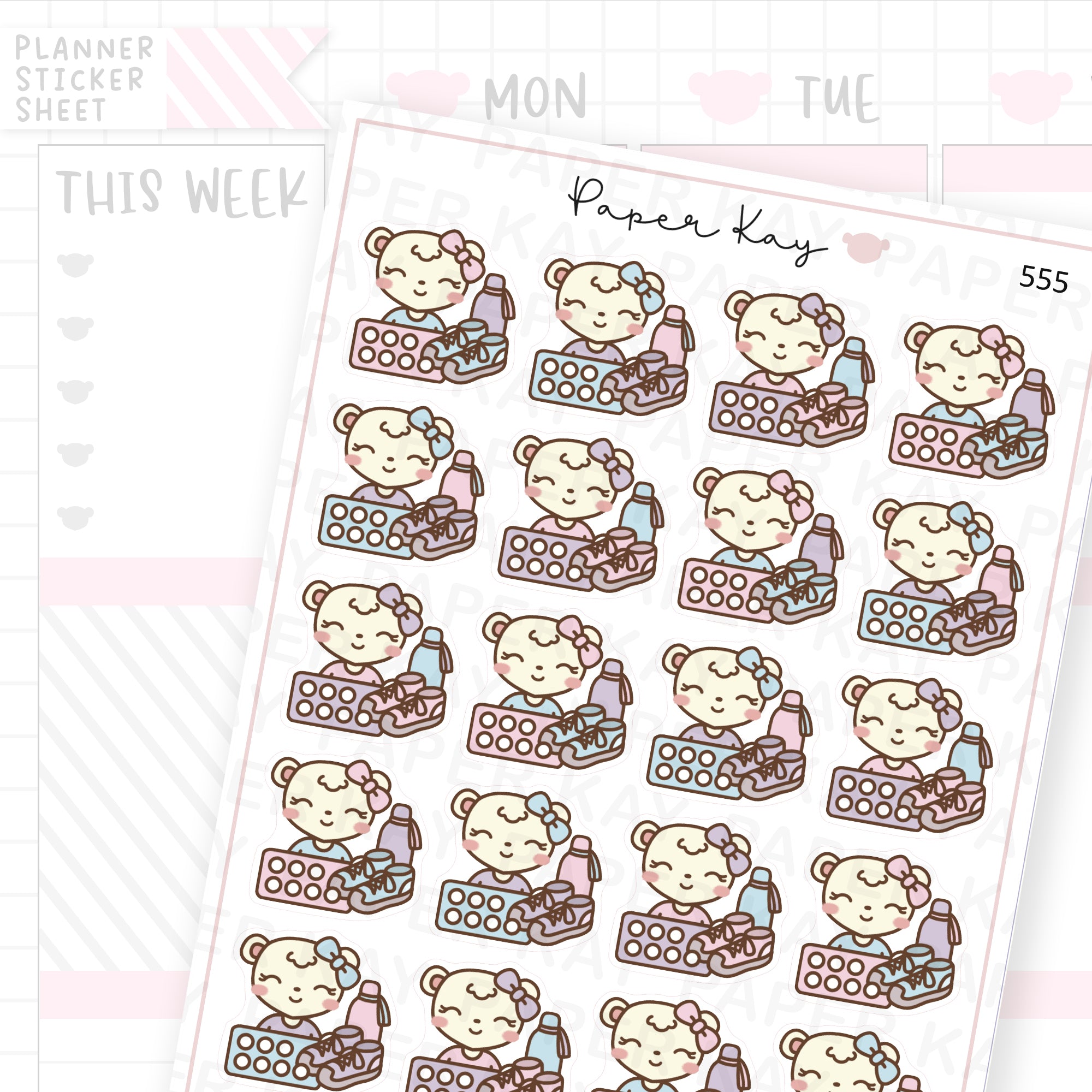 DTB Workout Tracker Sticker Sheet – Paper Kay
