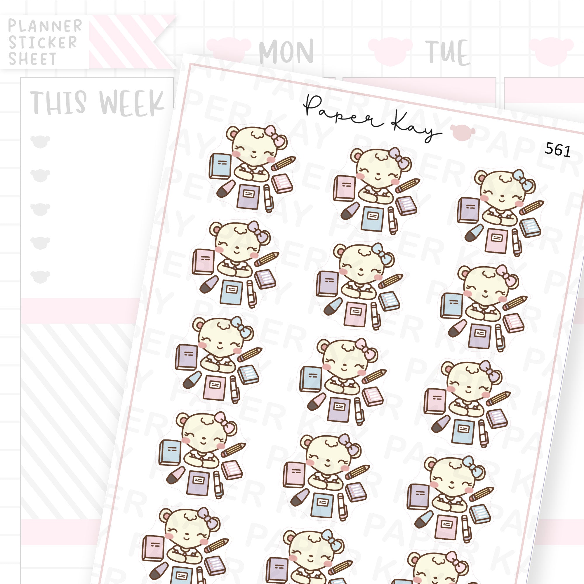 DTB Studying Sticker Sheet – Paper Kay