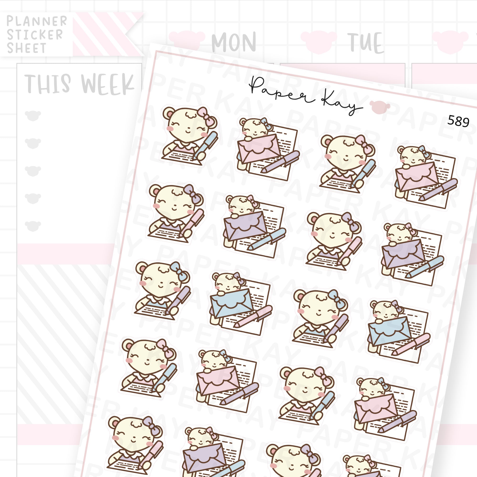 DTB Writing a Letter Planner Sticker Sheet – Paper Kay