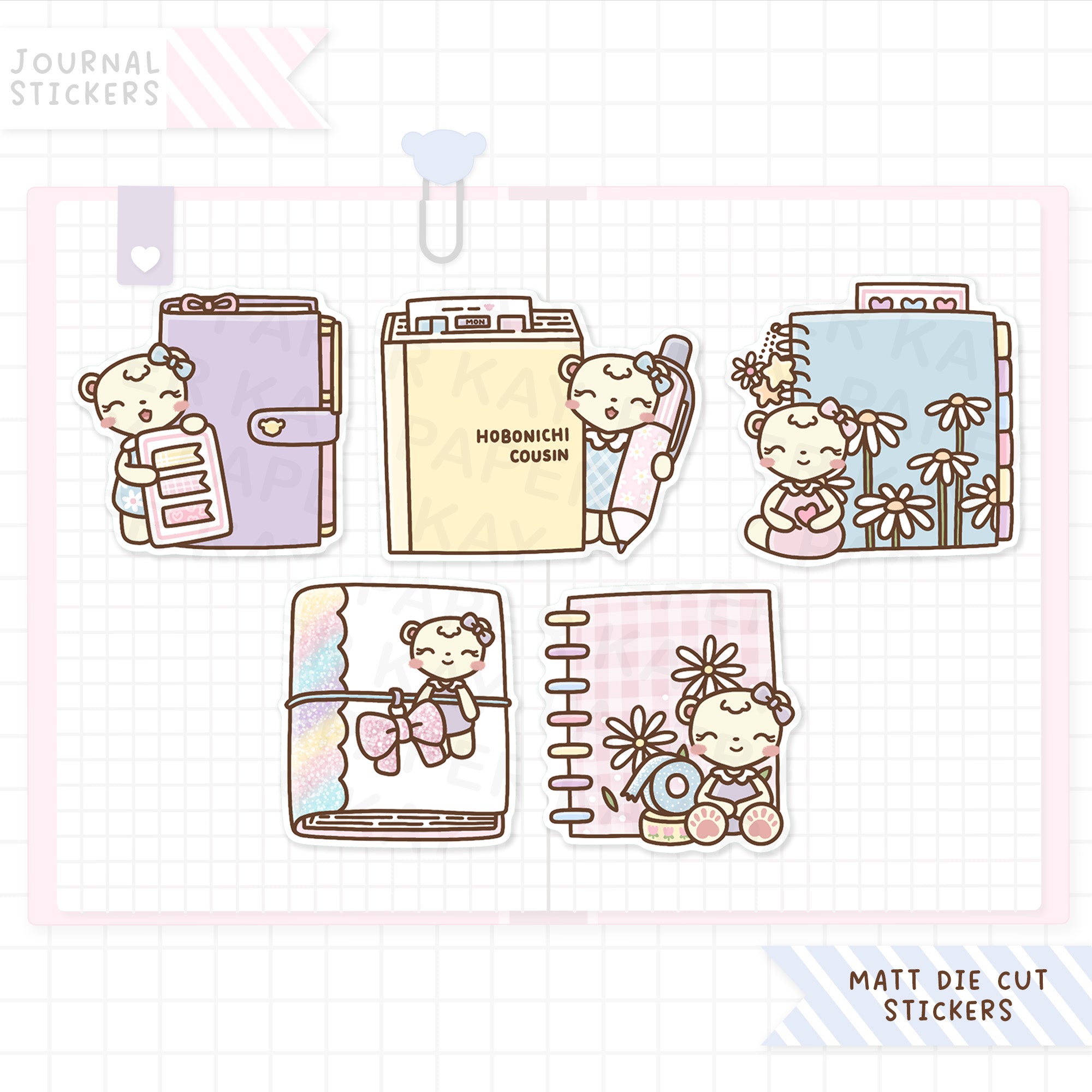Cute Planners Matt Sticker Die Cut – Paper Kay