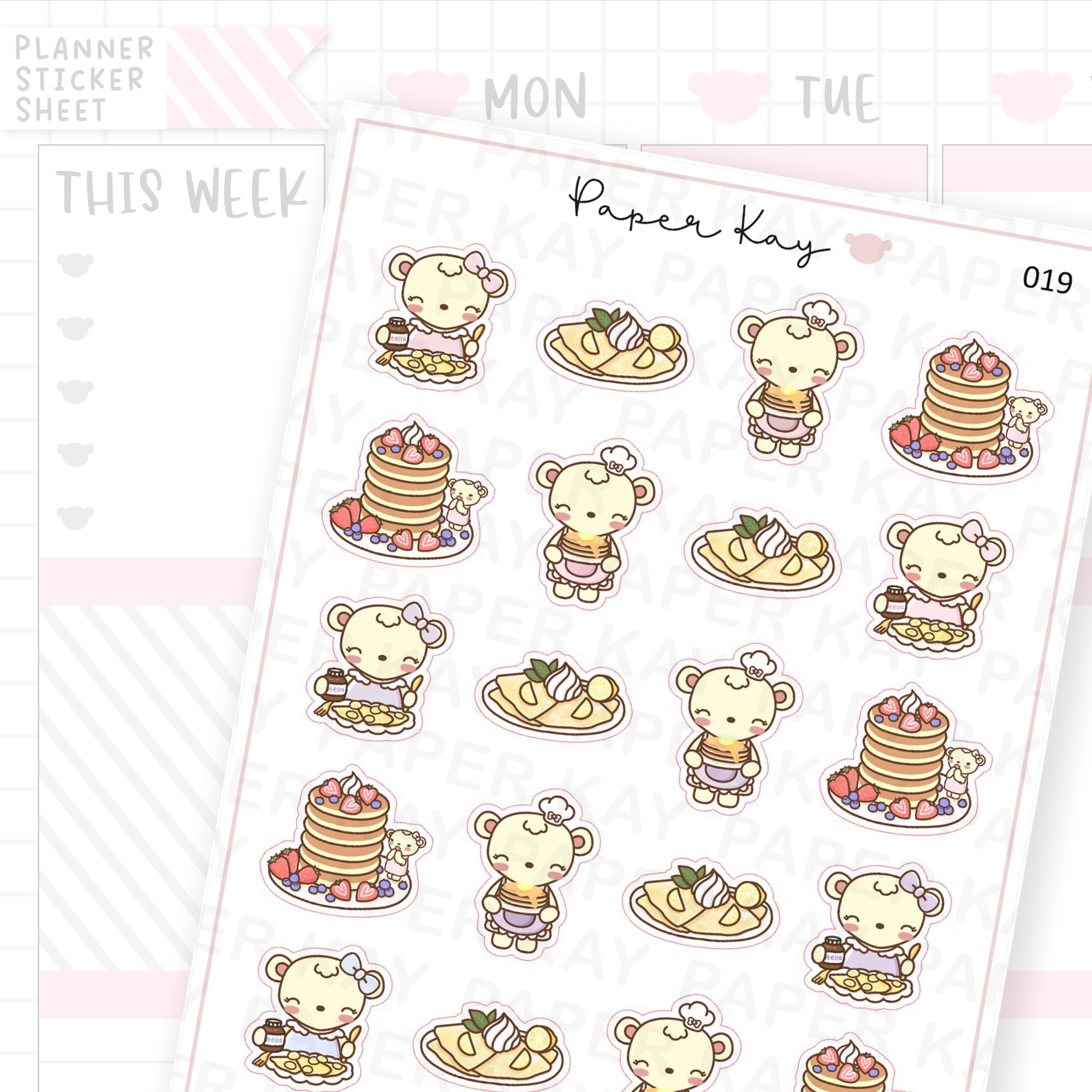 Pancake Sticker Sheet – Paper Kay
