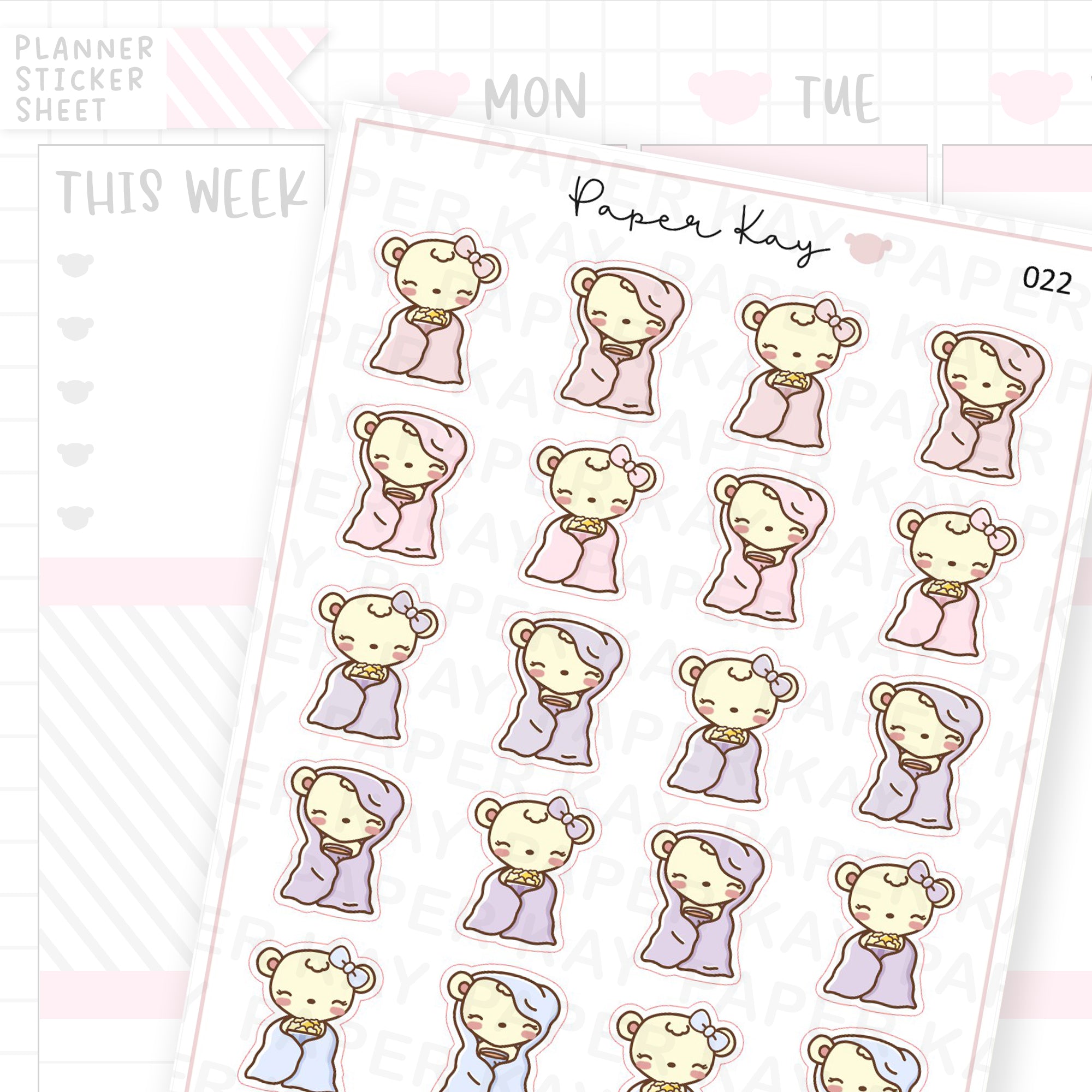 Cosy Snacking Sticker Sheet – Paper Kay