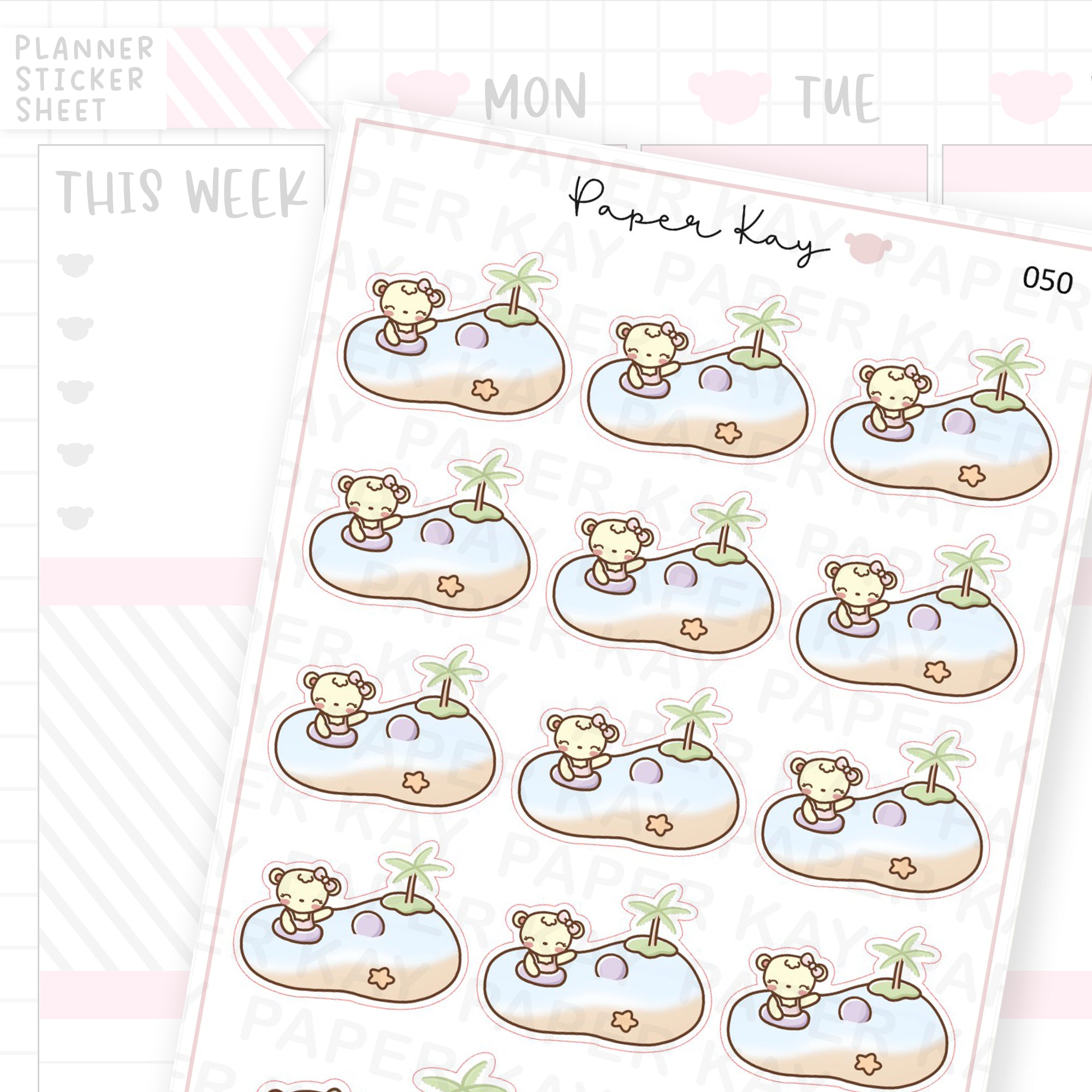 Beach Sticker Sheet – Paper Kay