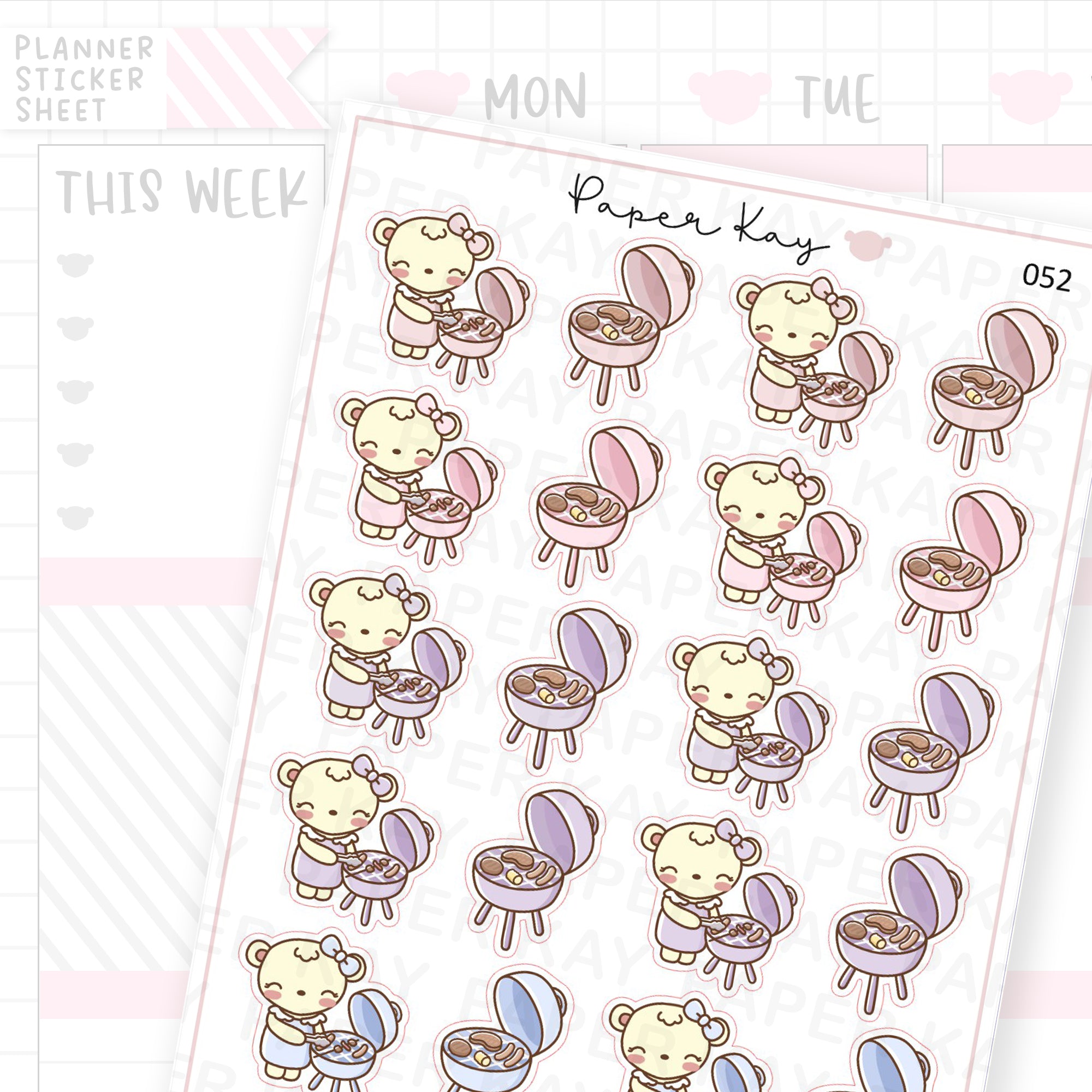 Barbecue / BBQ / Grill Sticker Sheet – Paper Kay