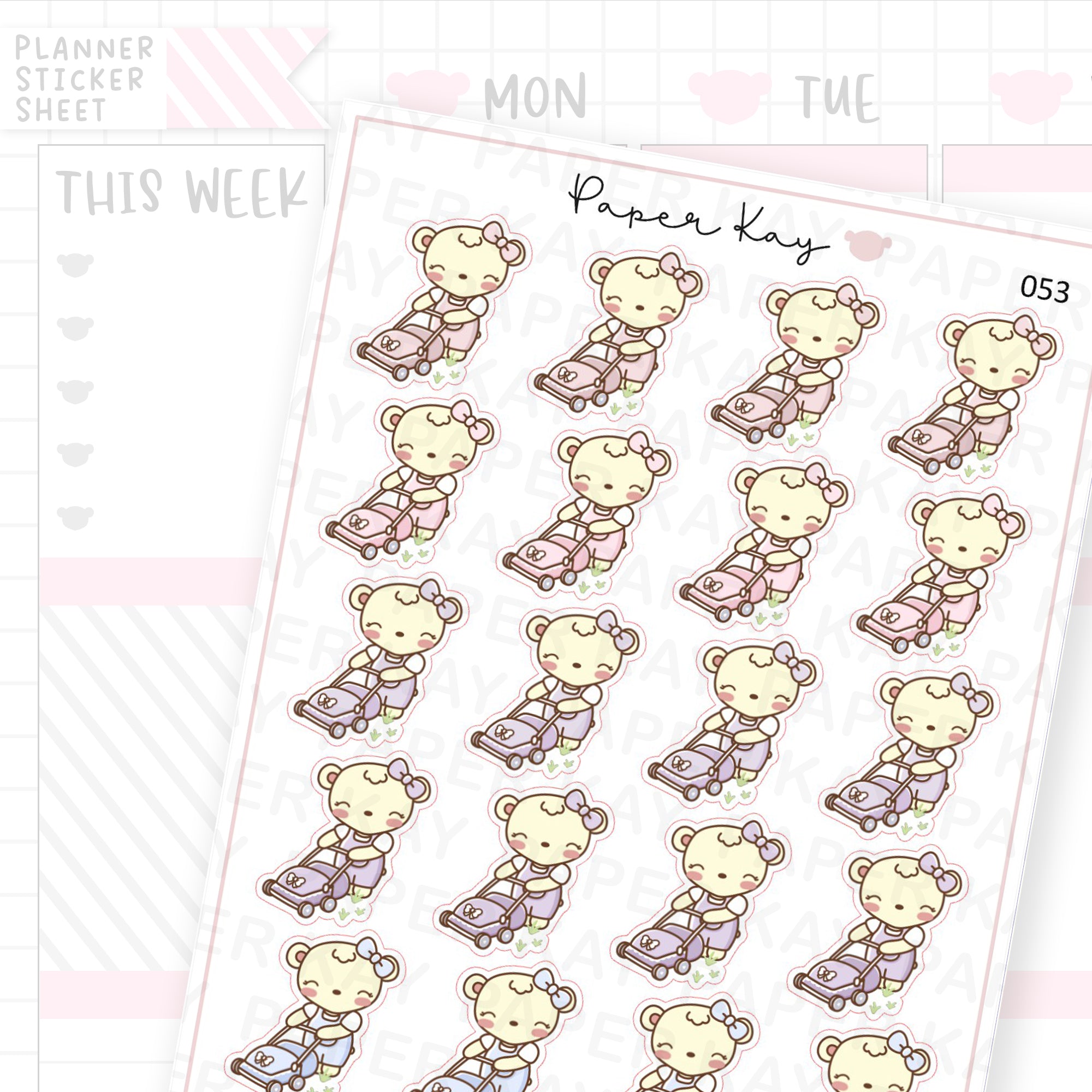 Lawn Mowing / Gardening Sticker Sheet – Paper Kay