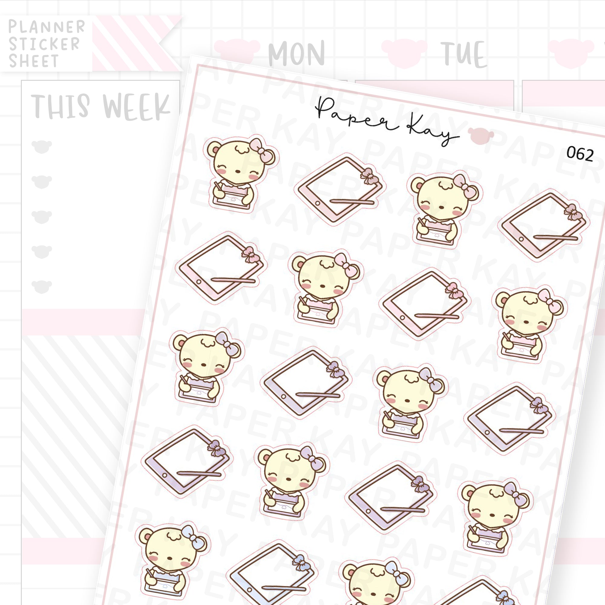 Tablet Drawing / Designing Sticker Sheet – Paper Kay