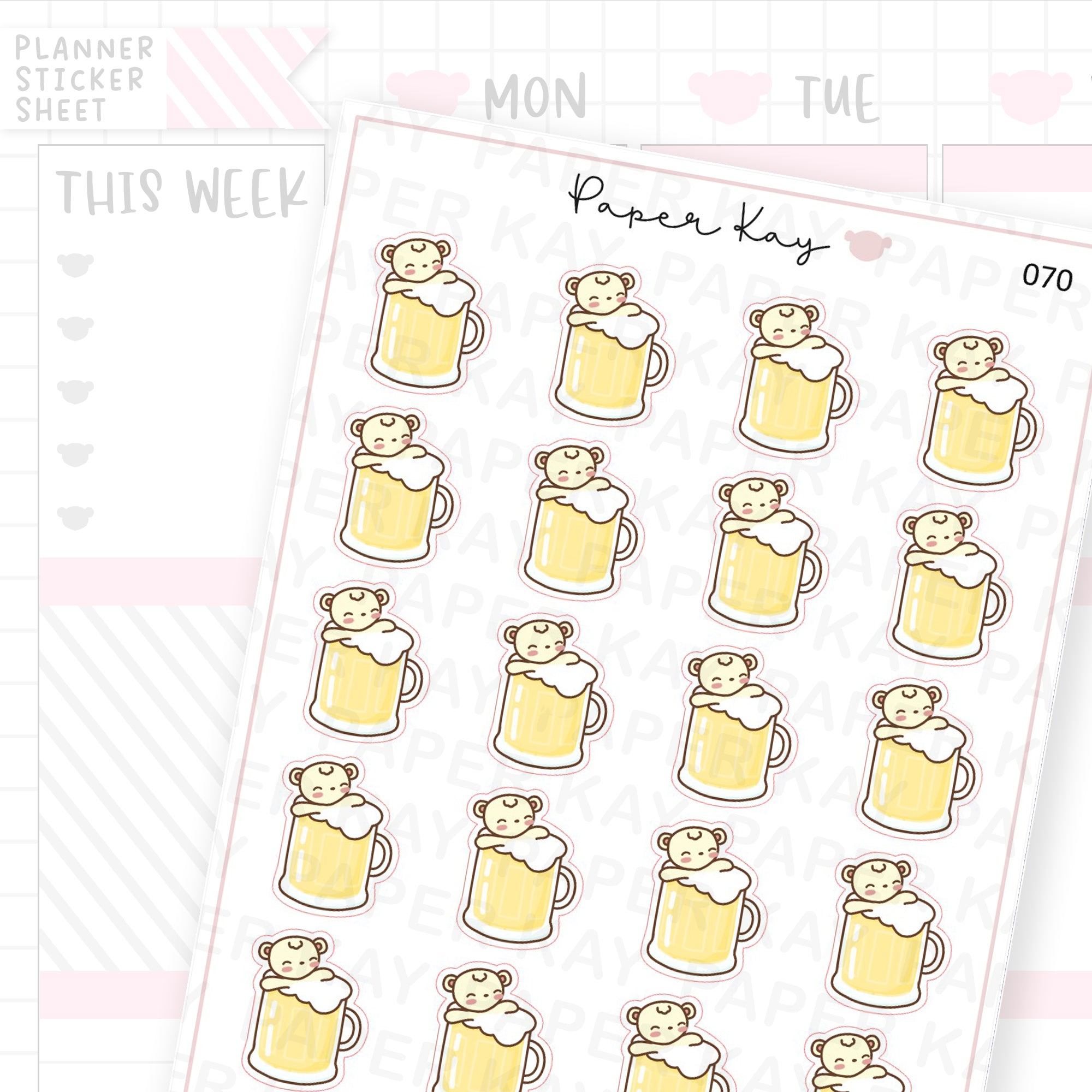 Beer Stein Sticker Sheet – Paper Kay
