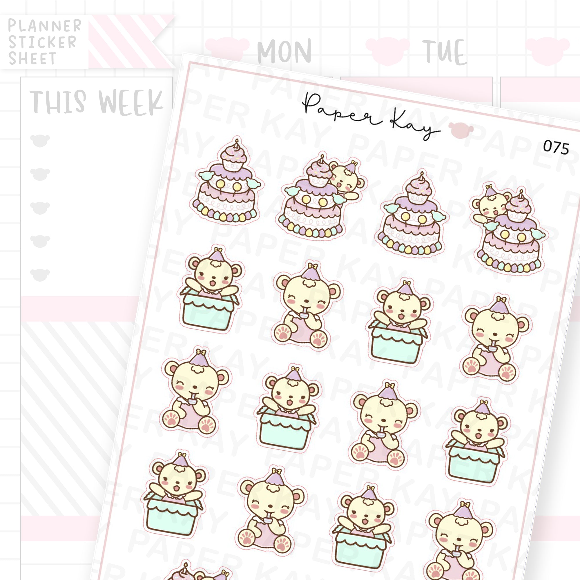 Birthday Sticker Sheet – Paper Kay