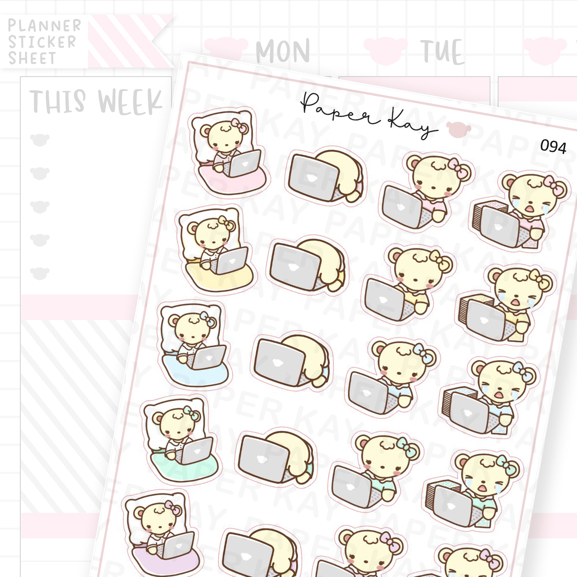 Laptop / Work Sticker Sheet – Paper Kay
