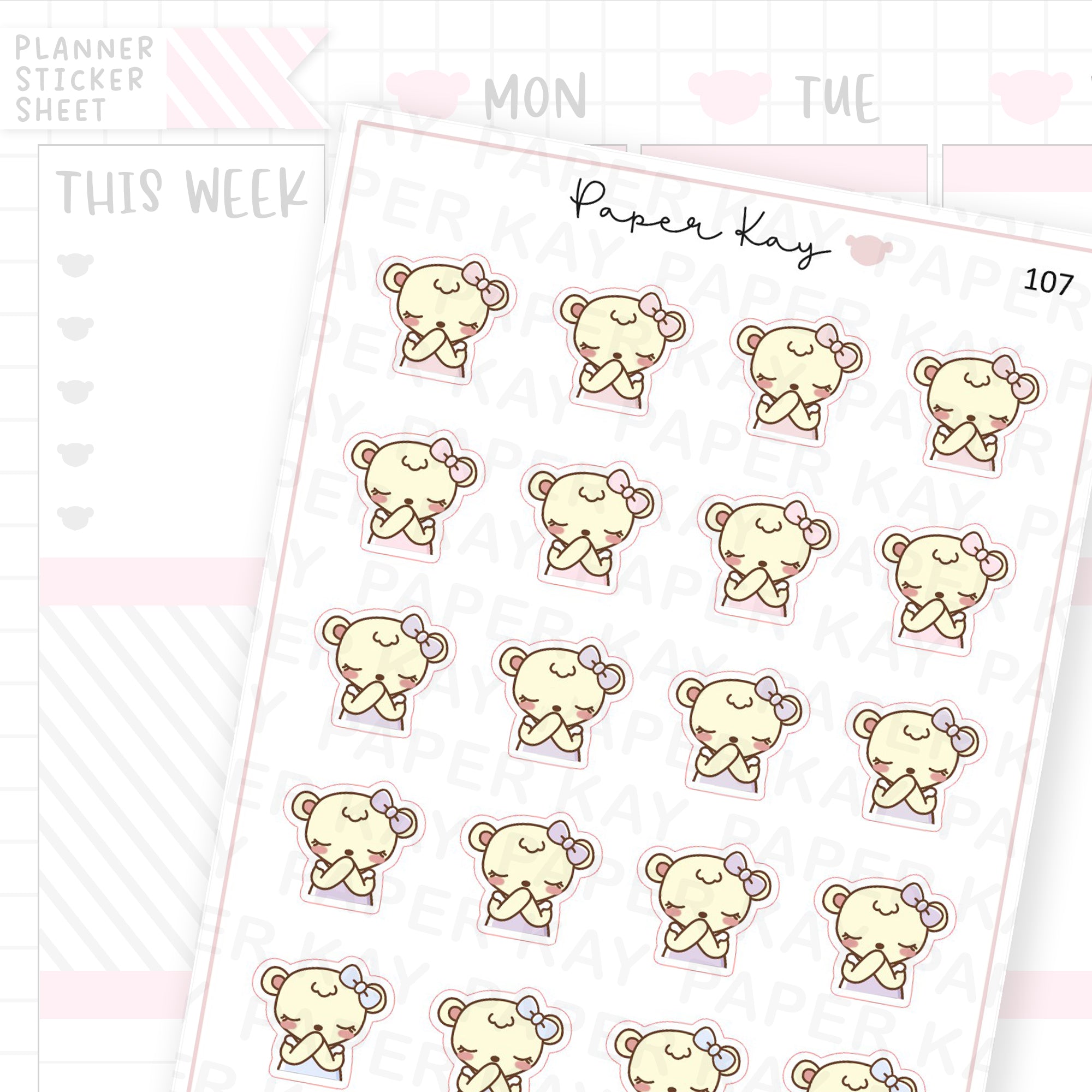 Praying Sticker Sheet – Paper Kay