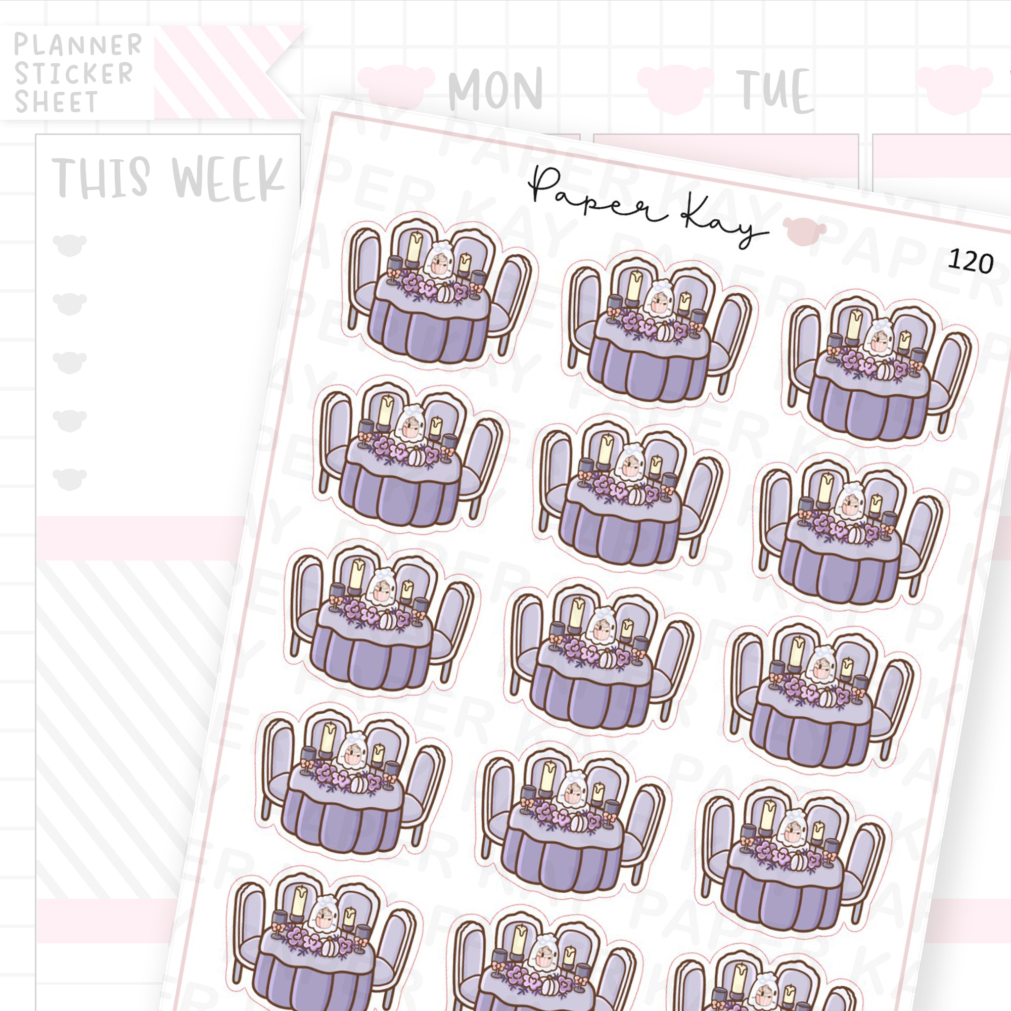Spooky Dining Table Sticker Sheet – Paper Kay