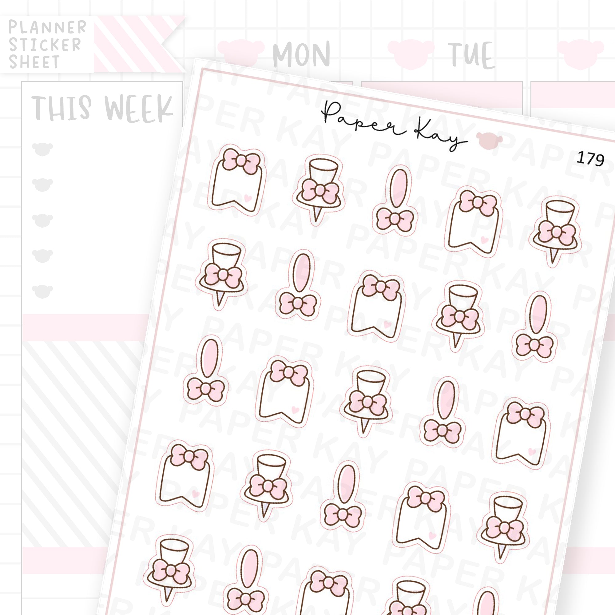 Planner Bunny - Page Markers Sticker Sheet – Paper Kay