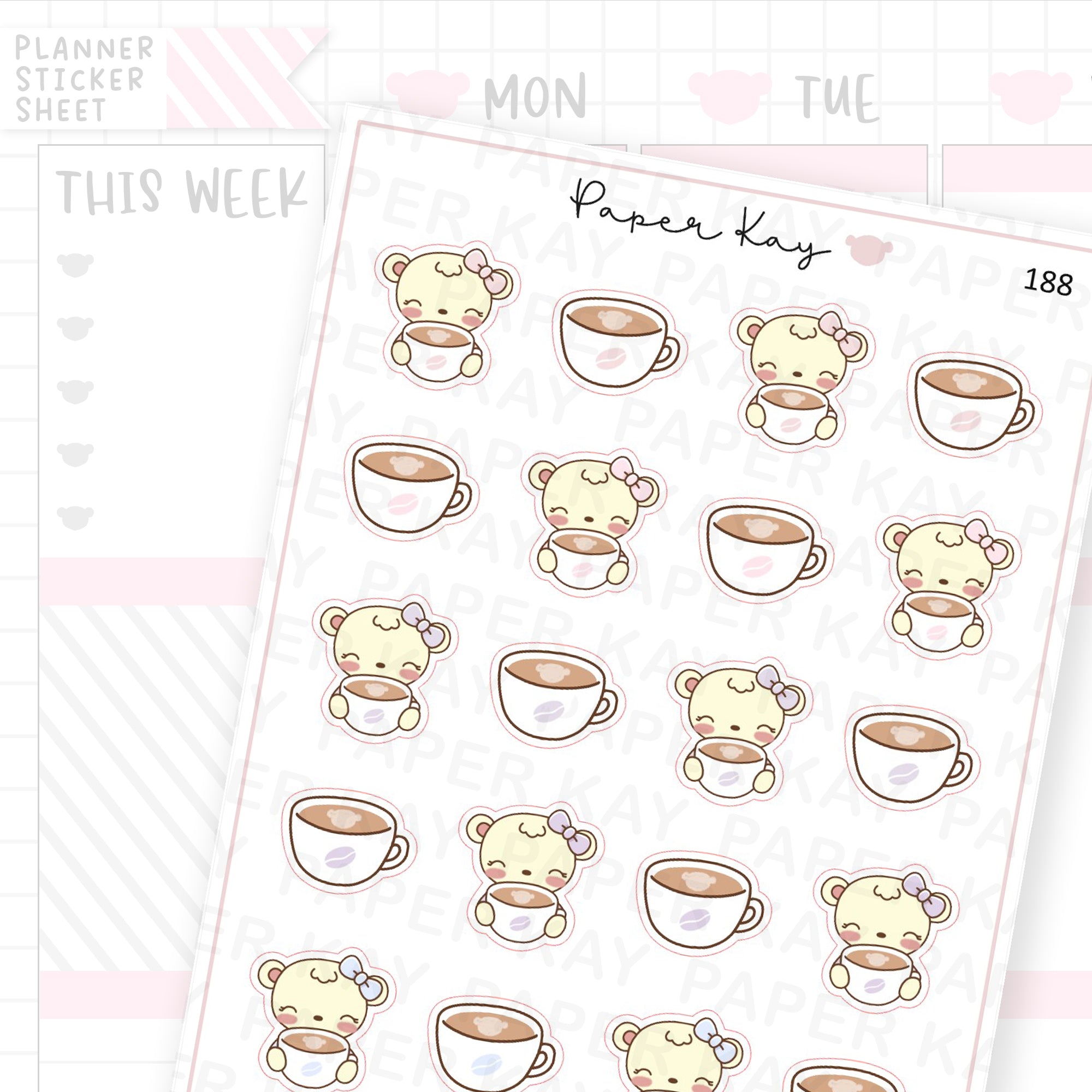 Coffee Sticker Sheet – Paper Kay