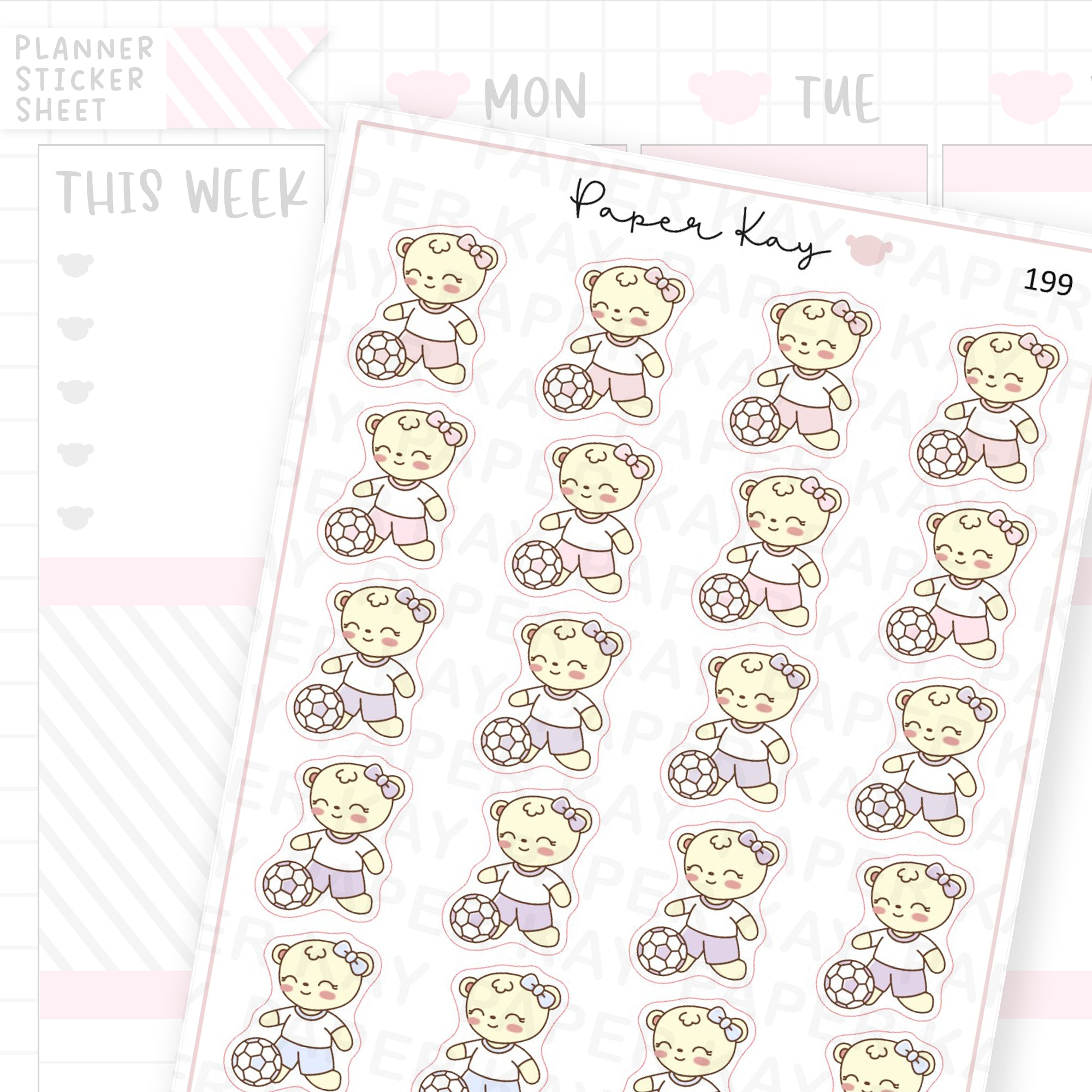 Football Sticker Sheet – Paper Kay