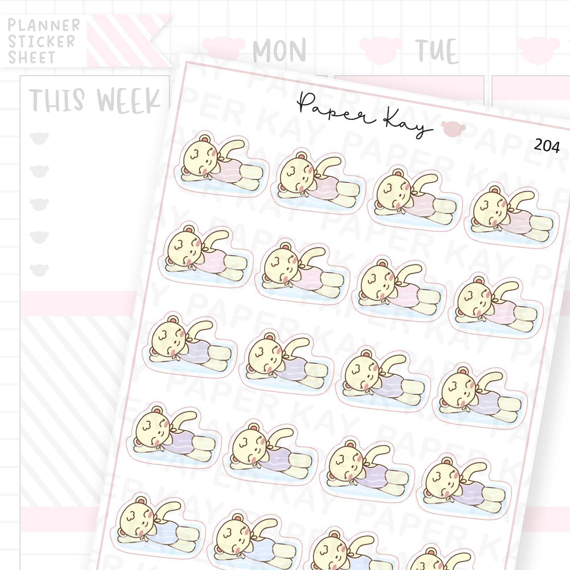 Swimming Sticker Sheet – Paper Kay