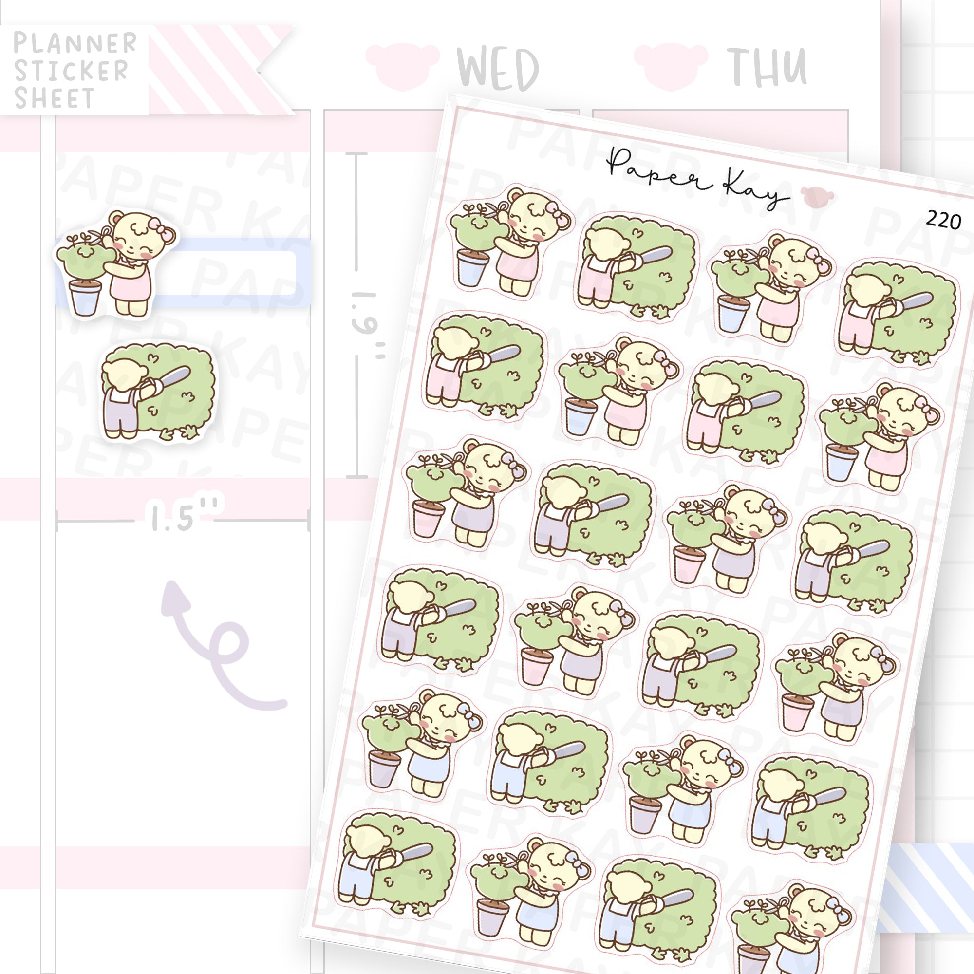 Trim Hedges/Bushes Sticker Sheet – Paper Kay