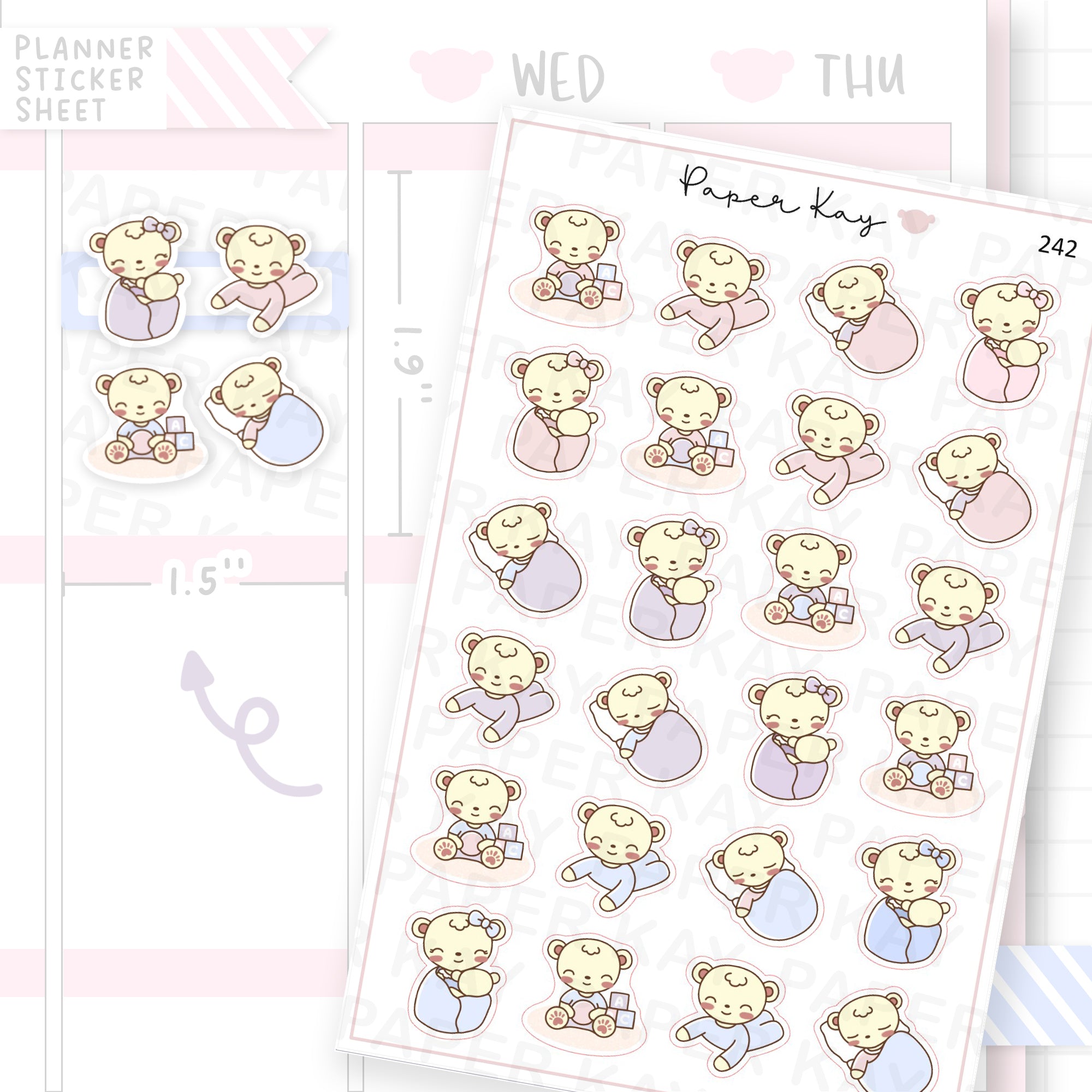 Mother and Baby Sticker Sheet – Paper Kay