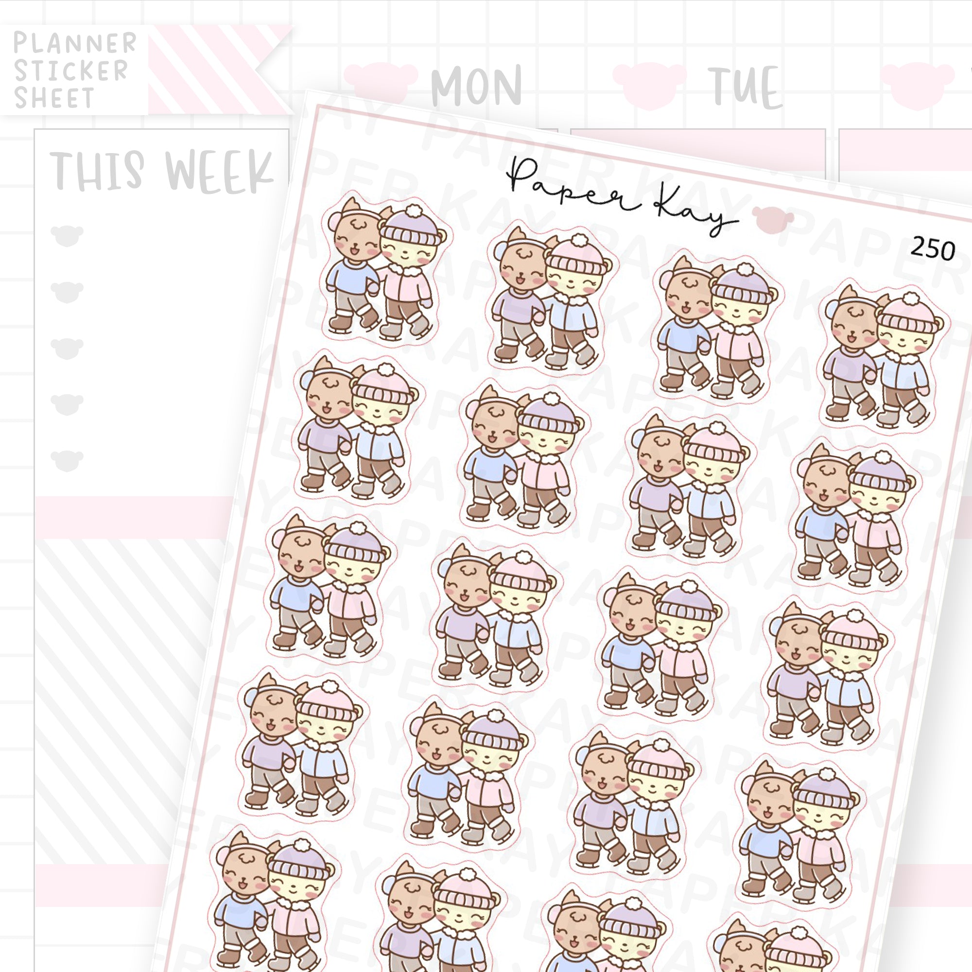 Ice Skating Sticker Sheet – Paper Kay