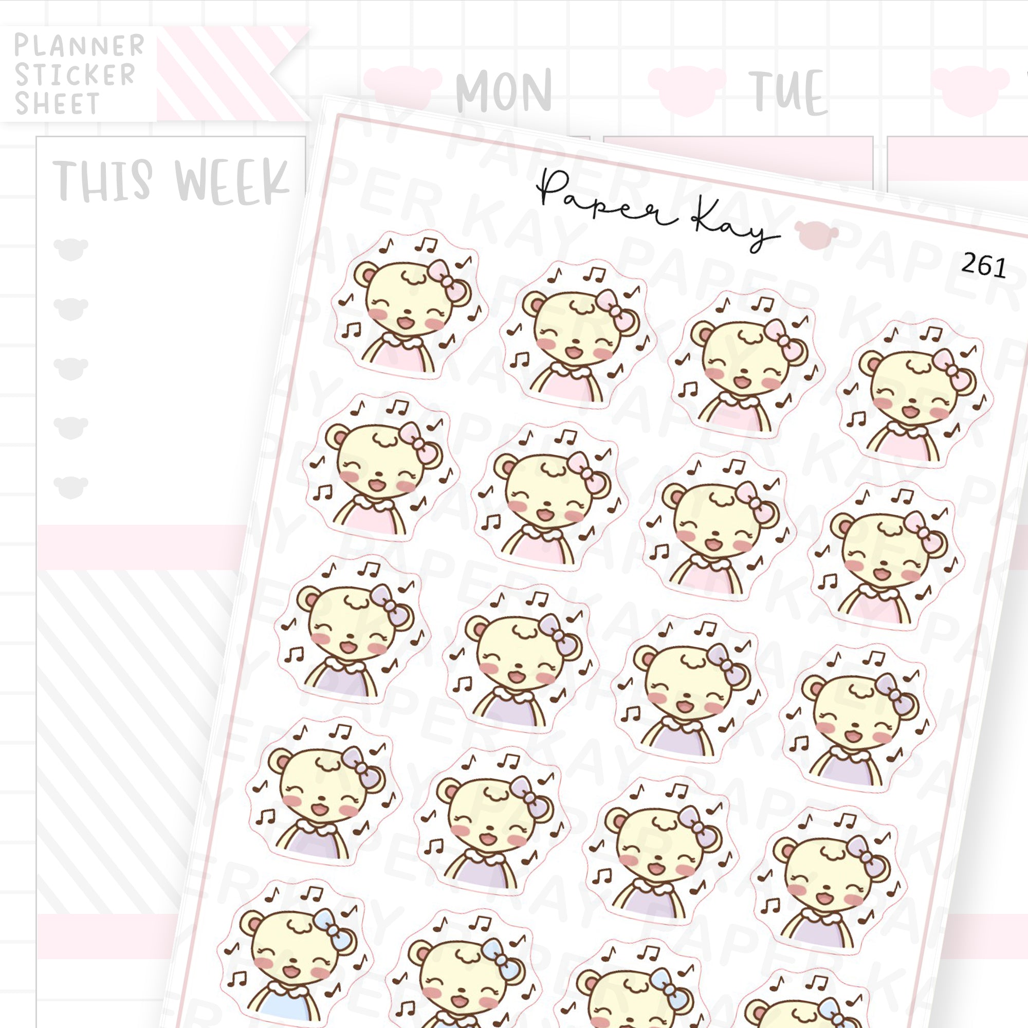 Singing Sticker Sheet – Paper Kay