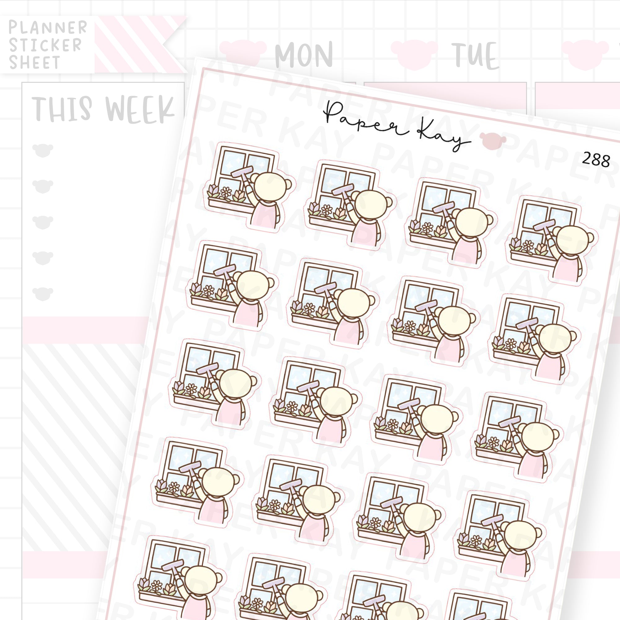 Window Cleaning Sticker Sheet – Paper Kay