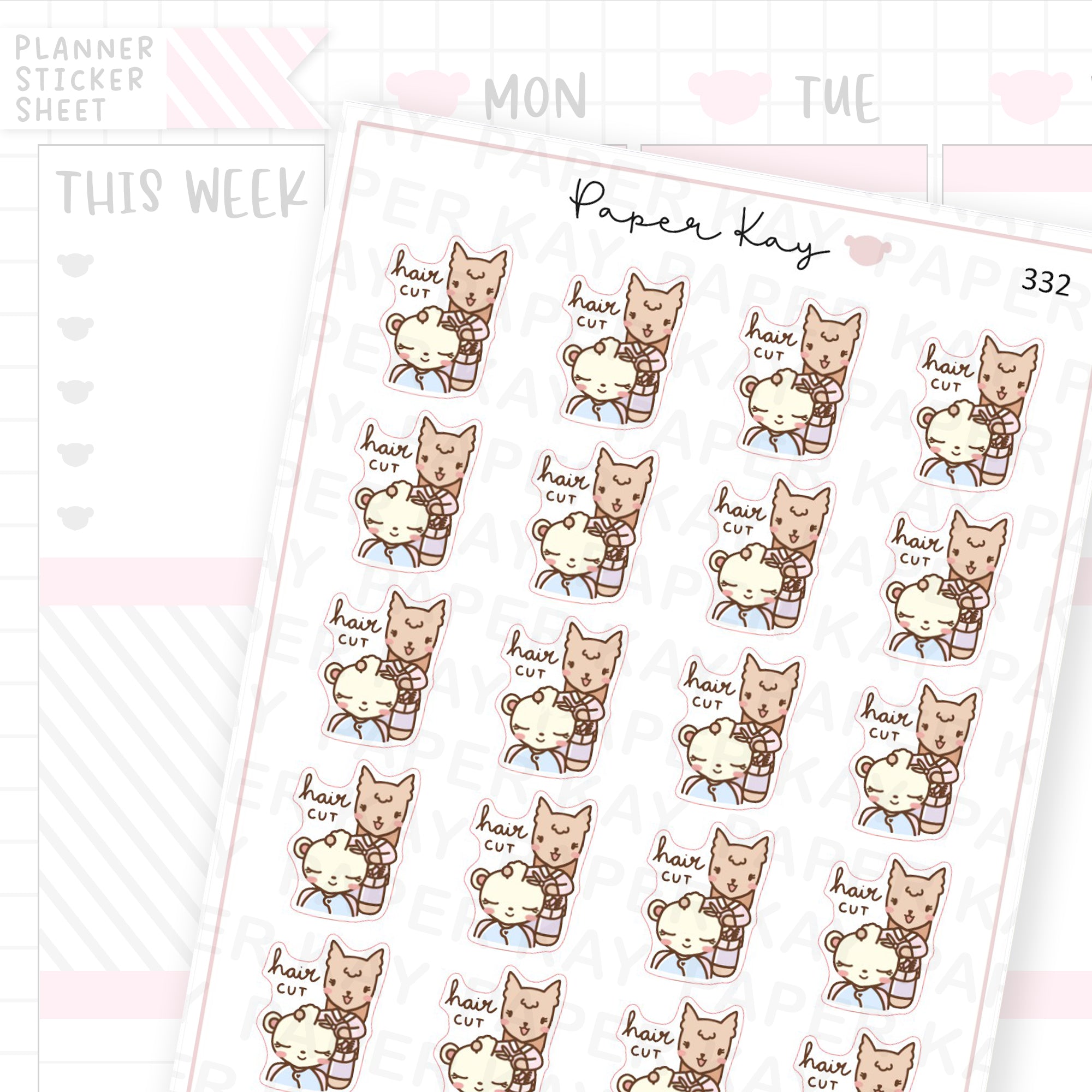 Haircut Sticker Sheet – Paper Kay