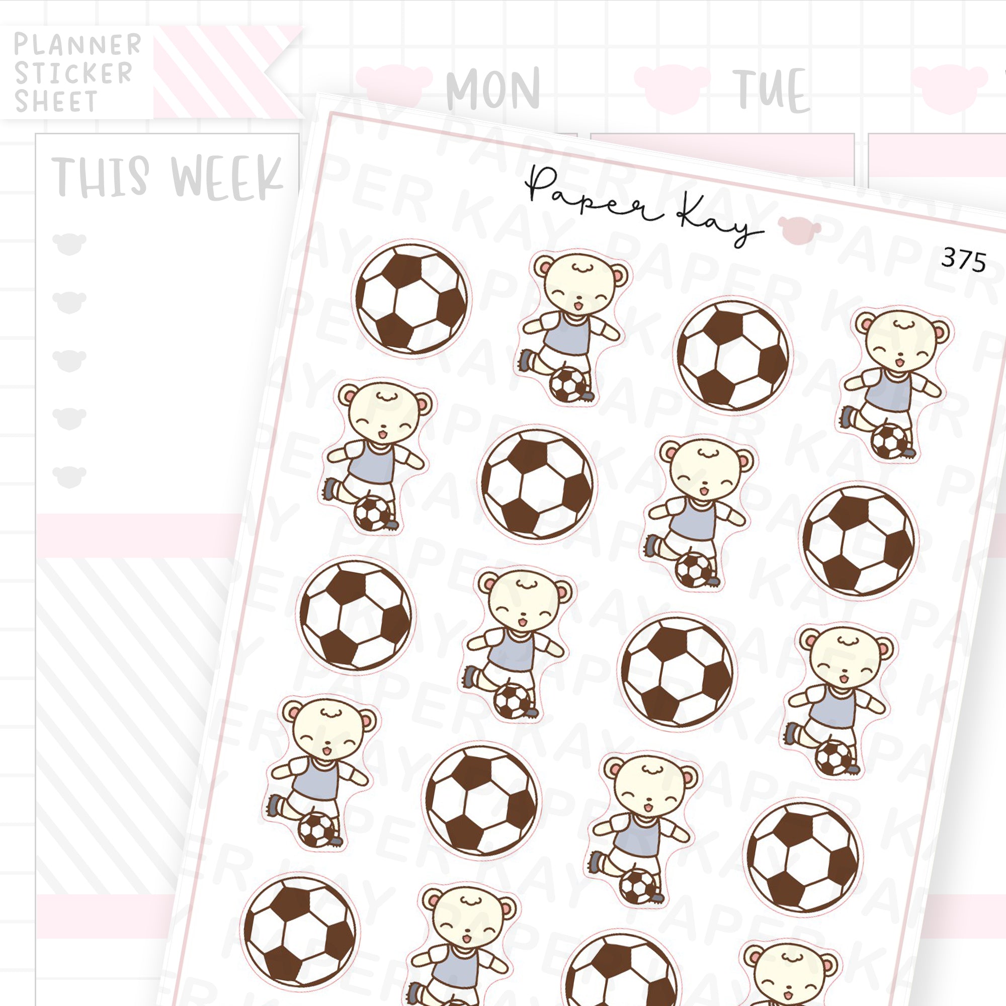 Football Sticker Sheet – Paper Kay