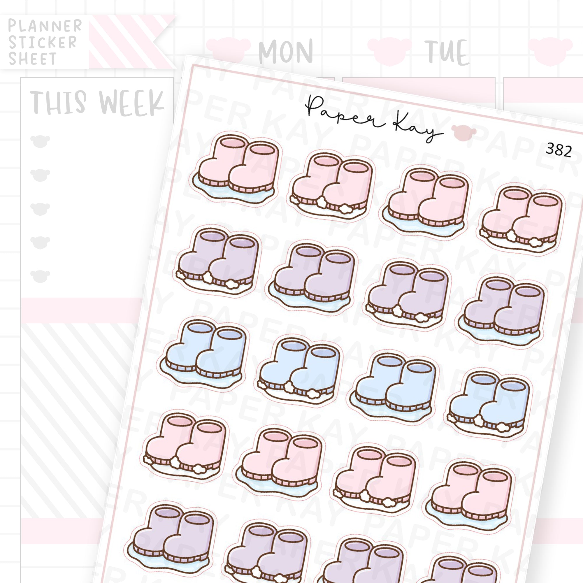 Winter Boots Sticker Sheet – Paper Kay