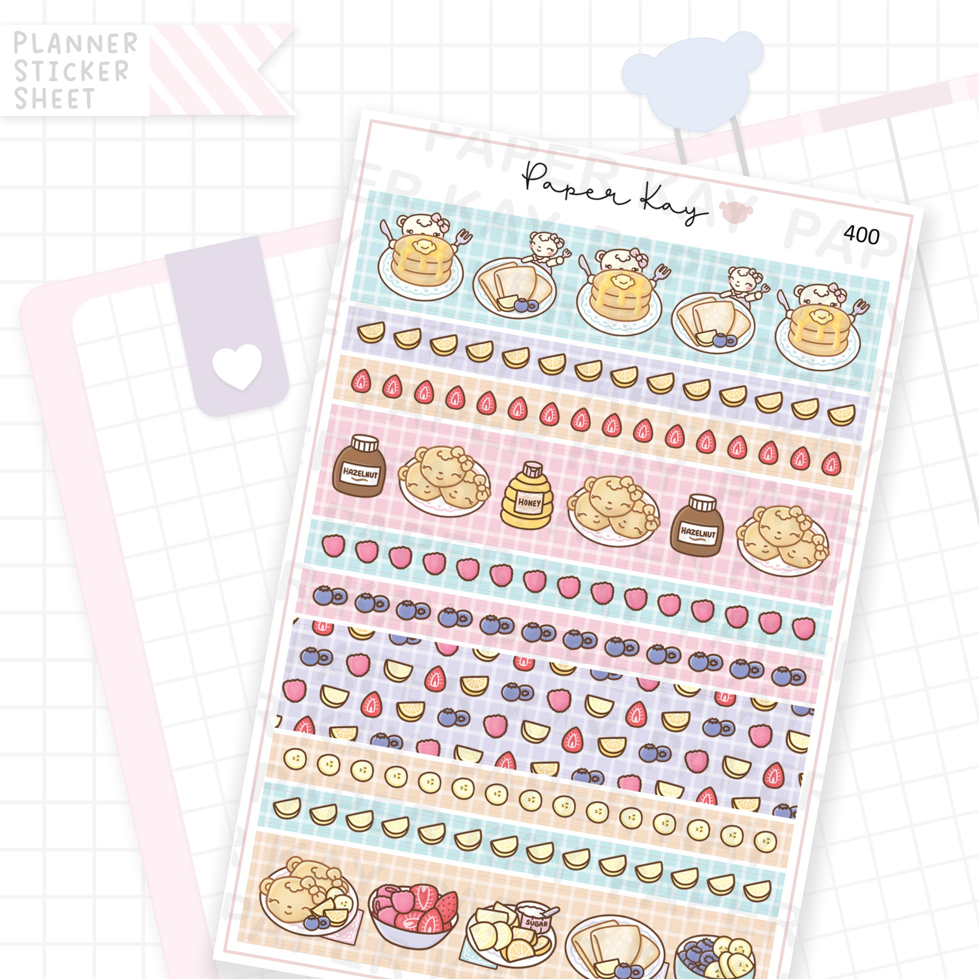 Pancake Day Washi Strip Sticker Sheet – Paper Kay
