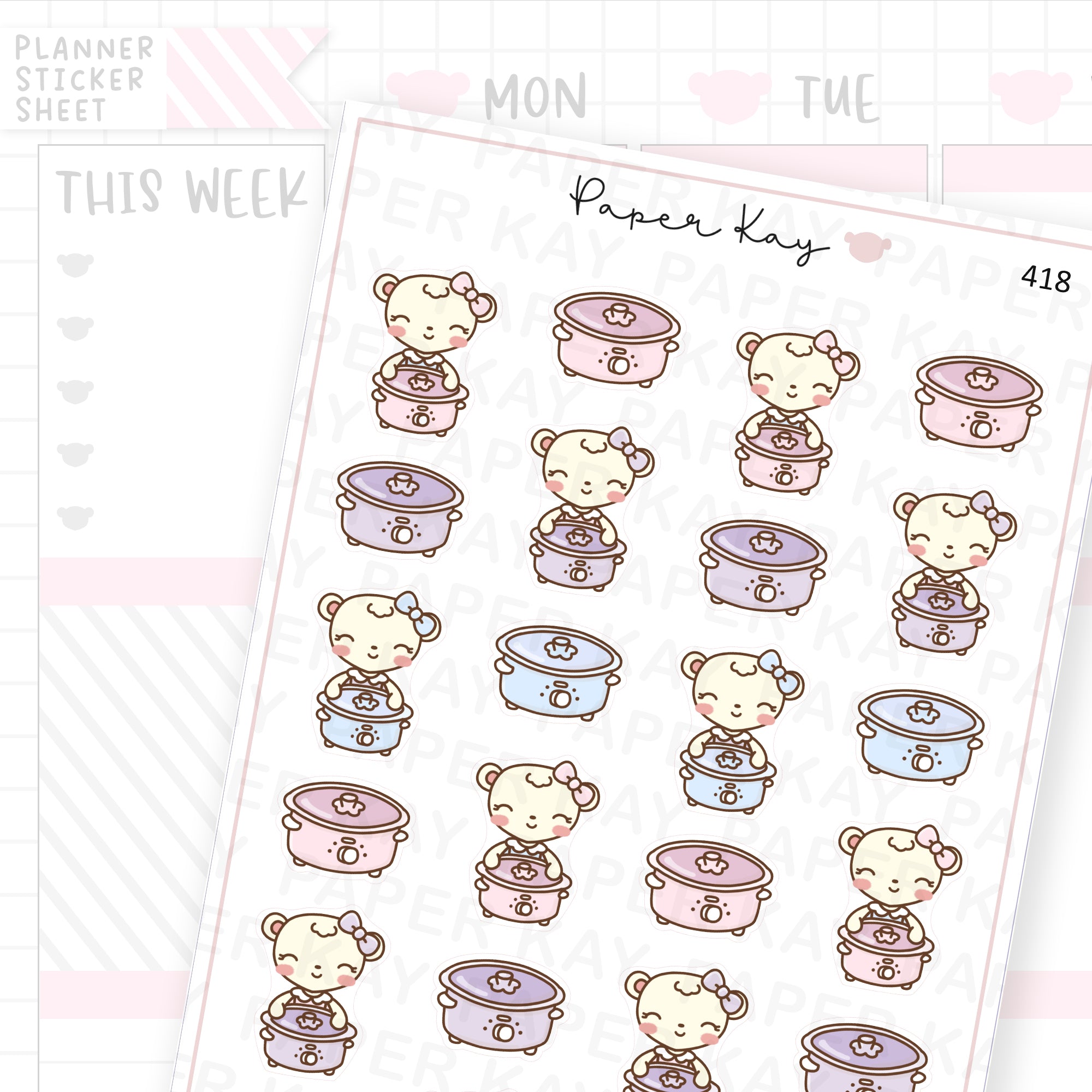 Slow Cooker Sticker Sheet – Paper Kay