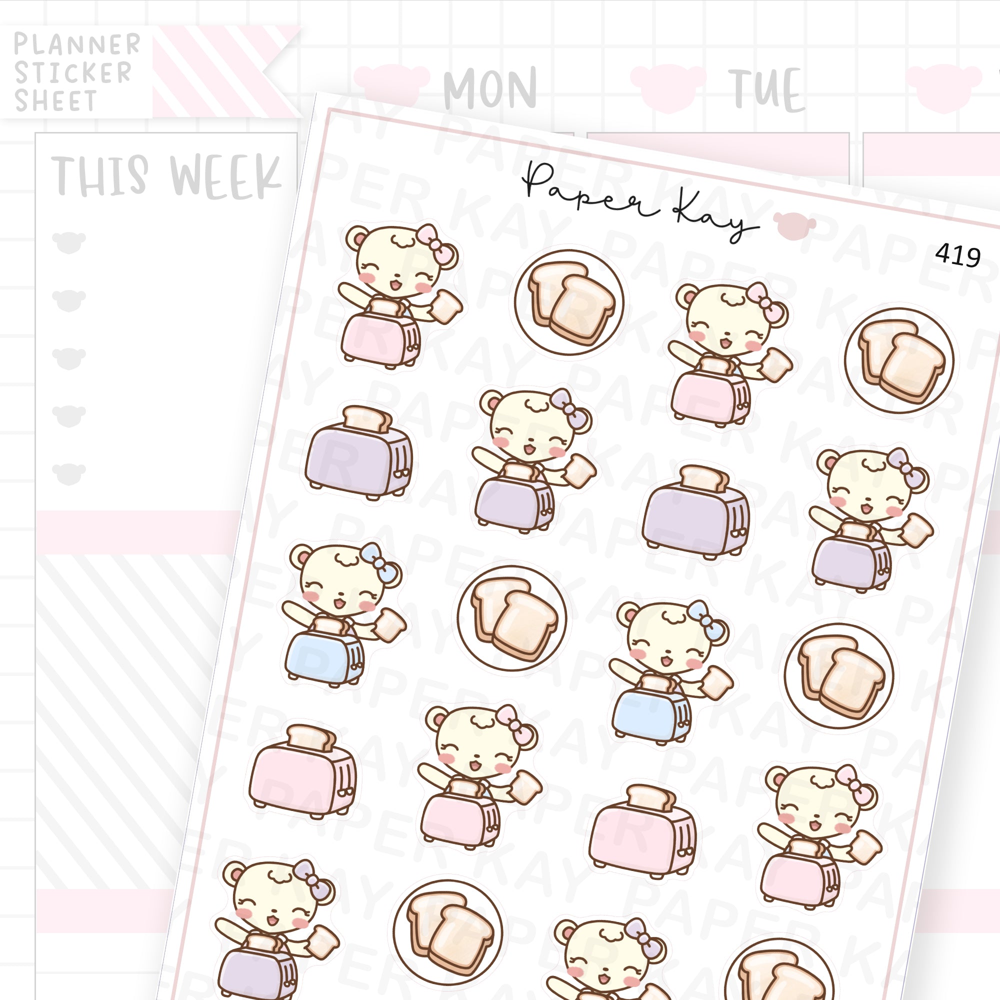 Toaster Sticker Sheet – Paper Kay