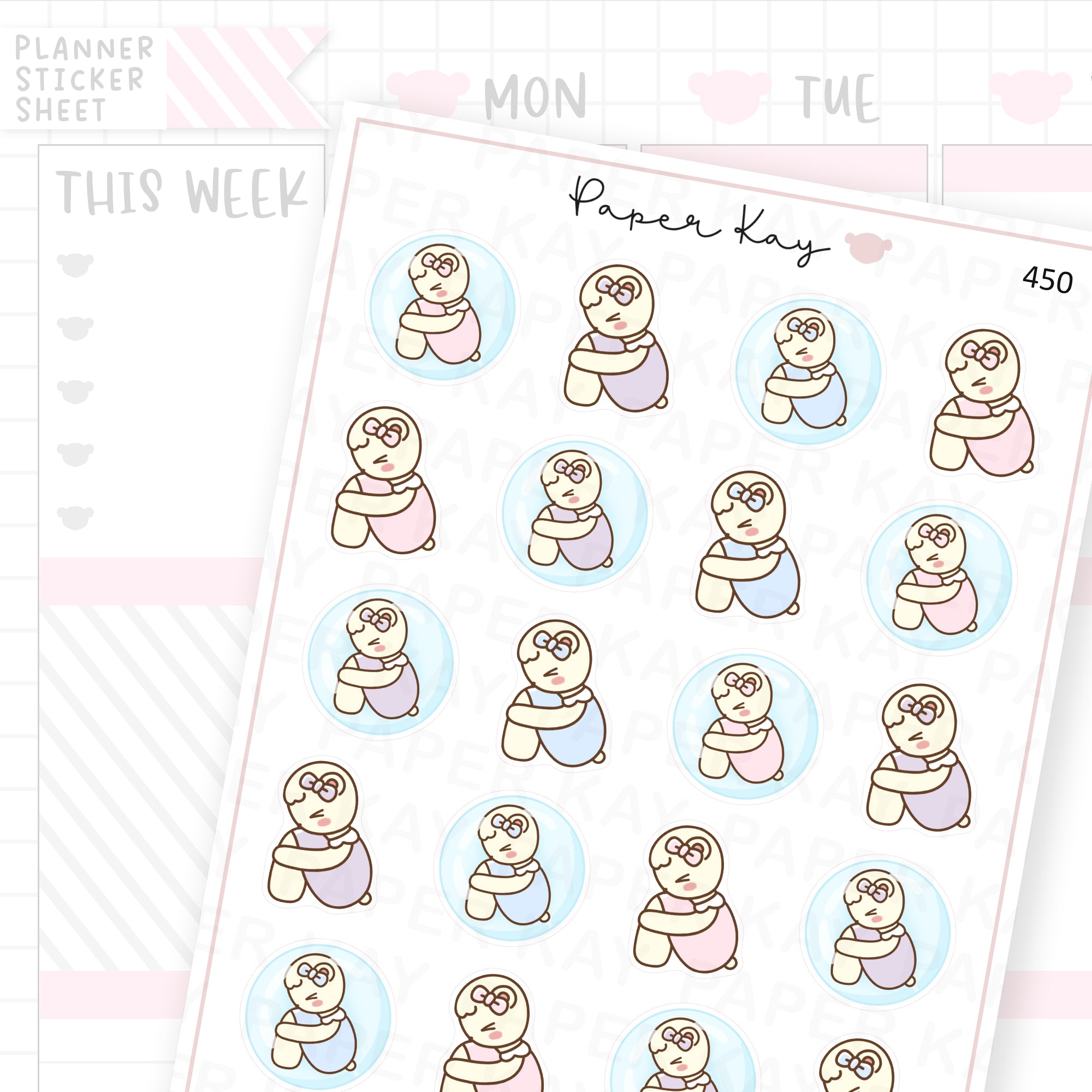 Safety Bubble/Isolation Sticker Sheet – Paper Kay