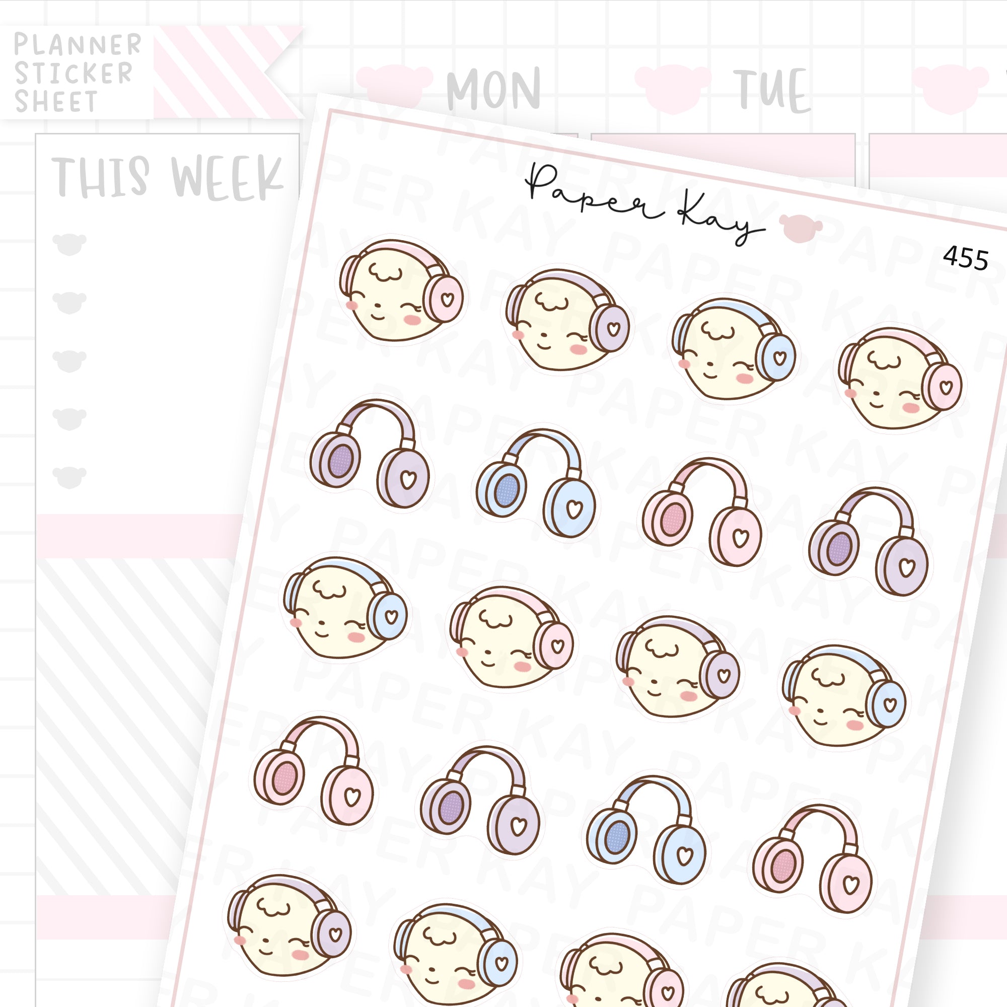 Headphone Sticker Sheet – Paper Kay