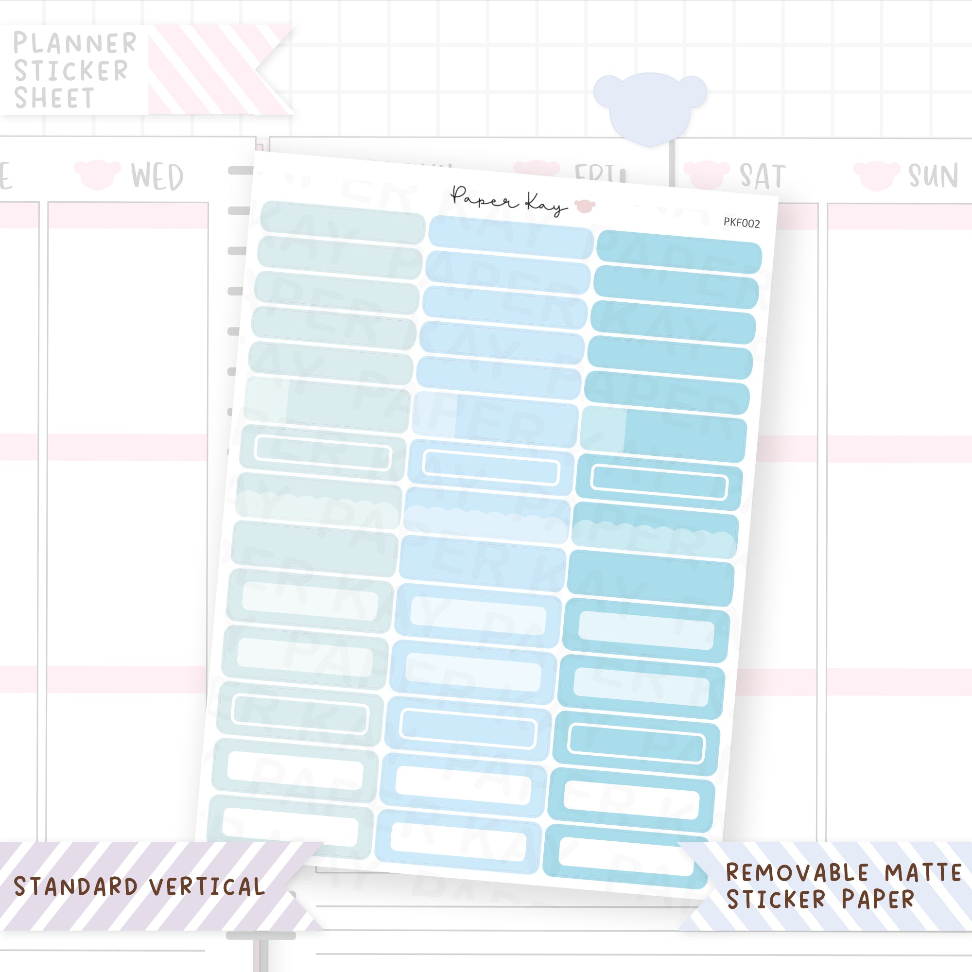 Headers - Round Cornered Functional Stickers – Paper Kay