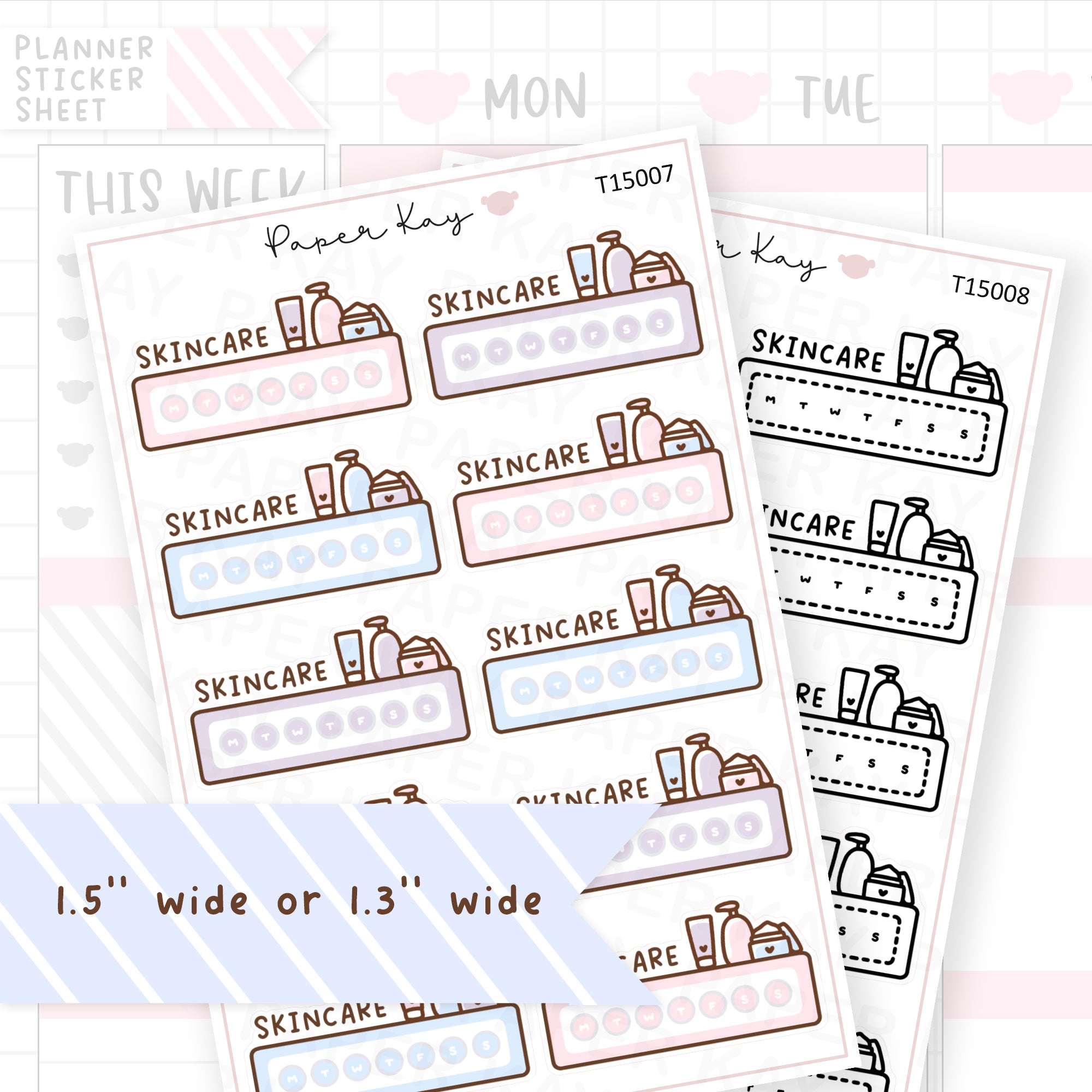Skincare Tracker Sticker Sheet – Paper Kay