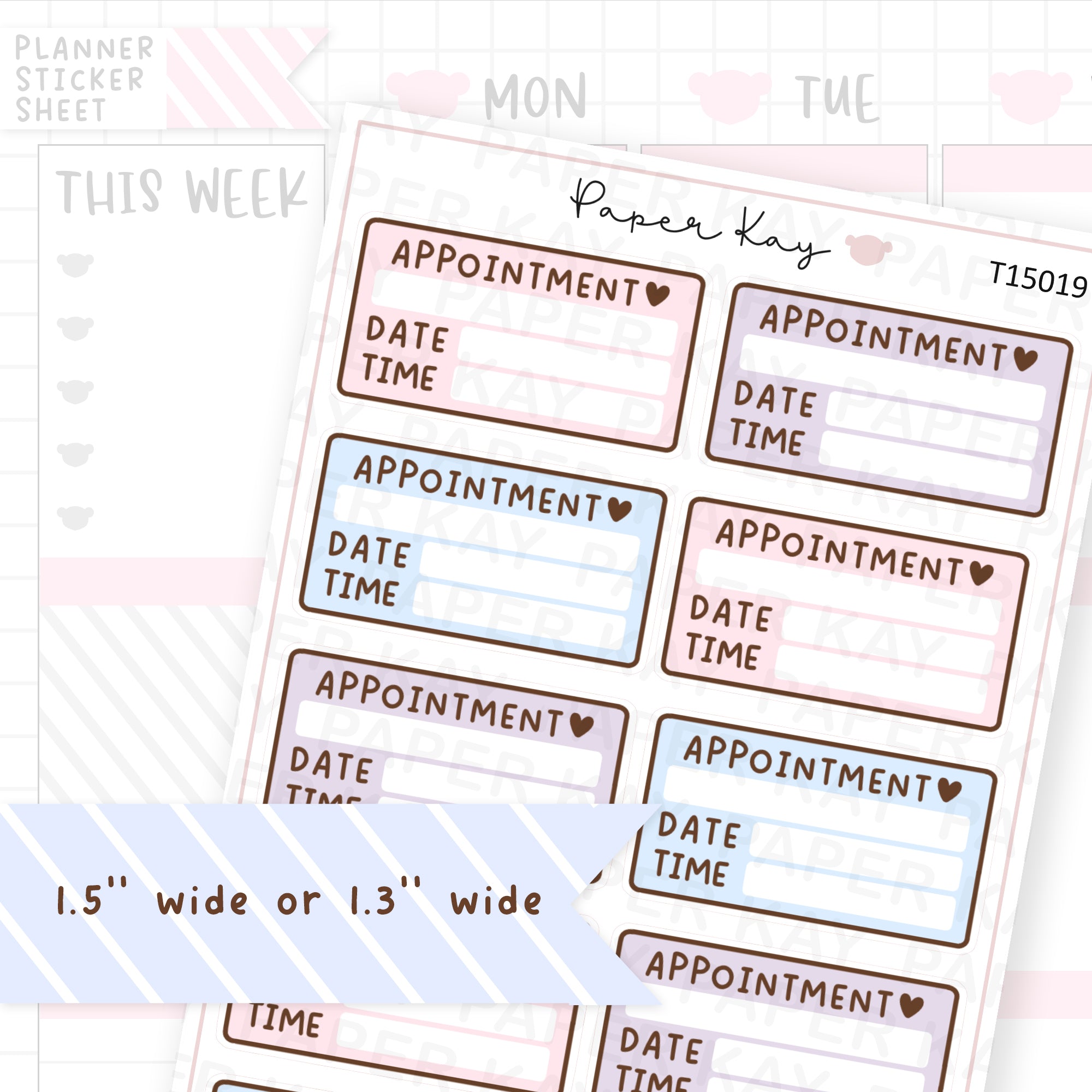 Appointment Tracker Sticker Sheet – Paper Kay